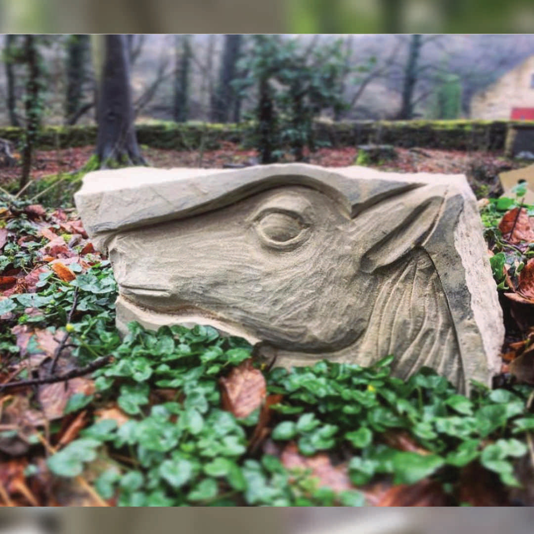 The Horses Head sandstone piece by Andrew Vickers – Andrew Vickers Art